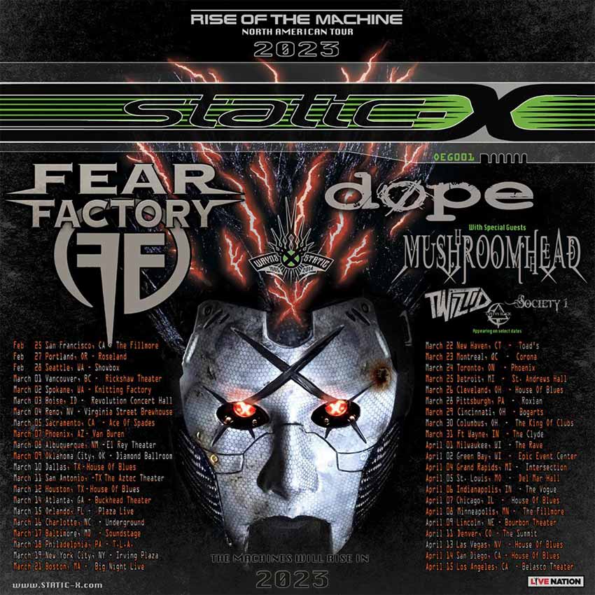 STATIC-X, FEAR FACTORY, DOPE, TWIZTID, CULTUS BLACK - theCMF.com