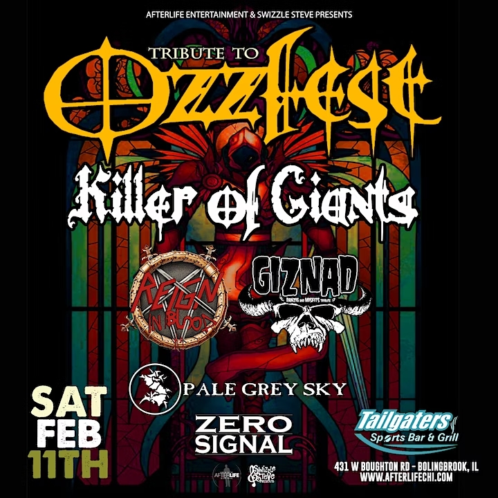KILLER OF GIANTS, GIZNAD, REIGN IN BLOOD, PALE GREY SKY, ZERO SIGNAL ...