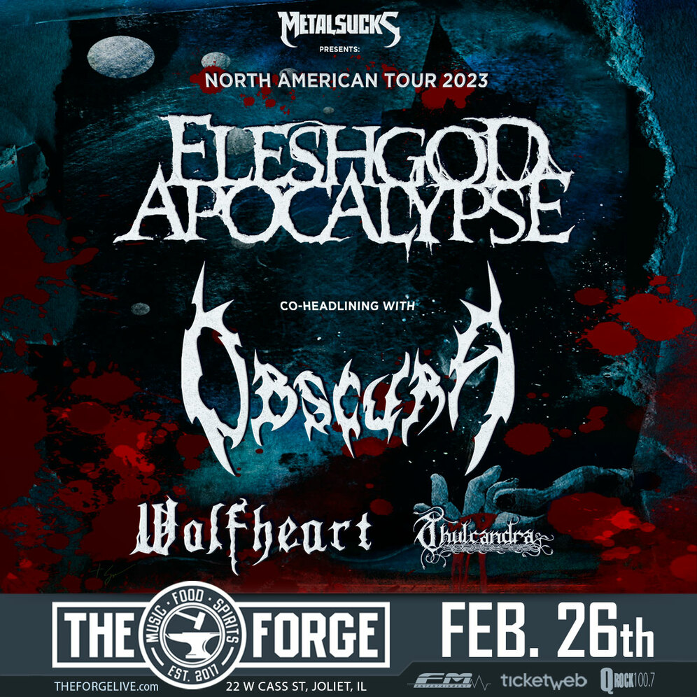 FLESHGOD APOCALYPSE, OBSCURA, WOLFHEART, THULCANDRA - theCMF.com