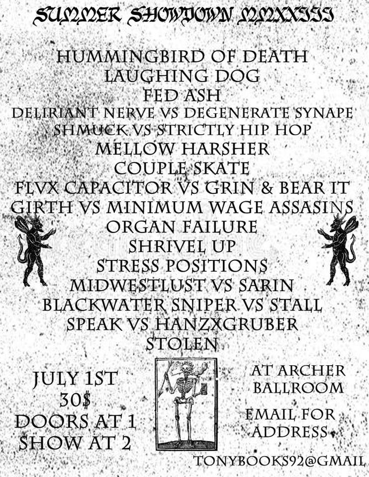 Summer Showdown 2023: HUMMINGBIRD OF DEATH, LAUGHING DOG, FED ASH ...