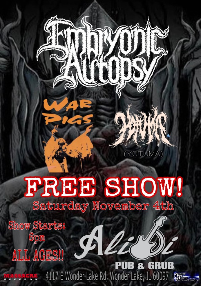 EMBRYONIC AUTOPSY, WAR PIGS, YOTUMA - theCMF.com