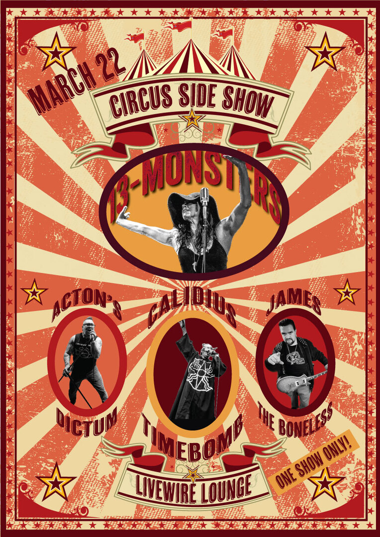 13-MONSTERS, ACTON'S DICTUM, CALIDIUS TIMEBOMB, JAMES THE BONELESS ...