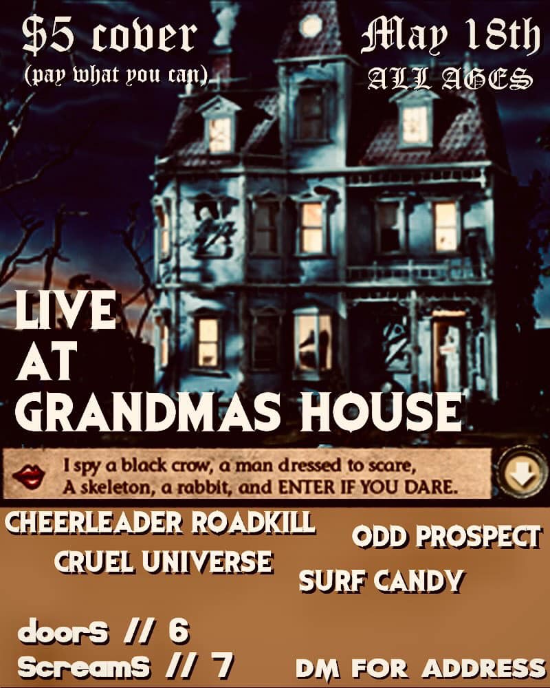 CHEERLEADER ROADKILL, ODD PROSPECT, CRUEL UNIVERSE, SURF CANDY - theCMF.com