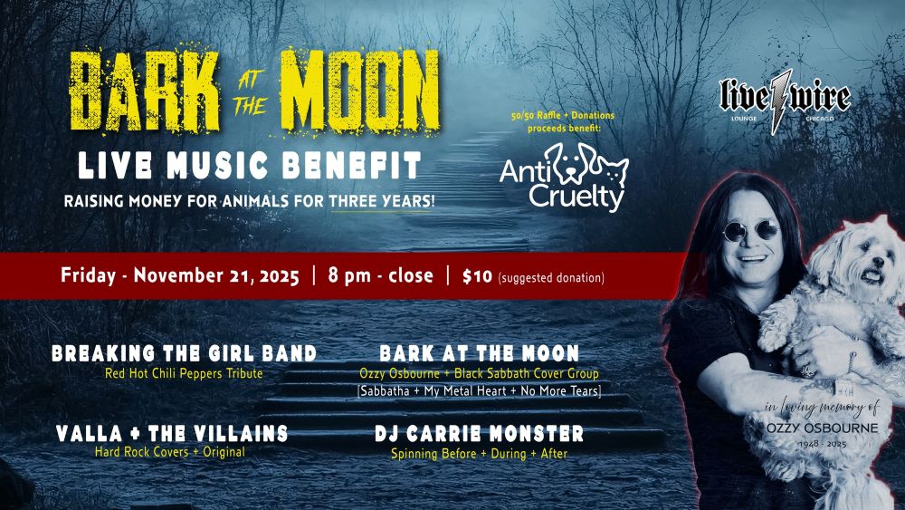 Bark At The Moon Benefit: BARK AT THE MOON, VALLA, BREAKING THE GIRL ...