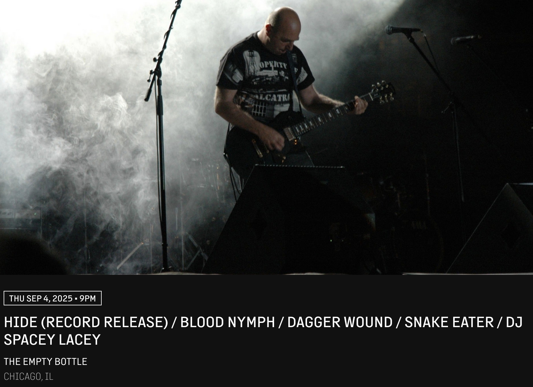 HIDE, BLOOD NYMPH, DAGGER WOUND, SNAKE EATER, DJ SPACEY LACEY - theCMF.com