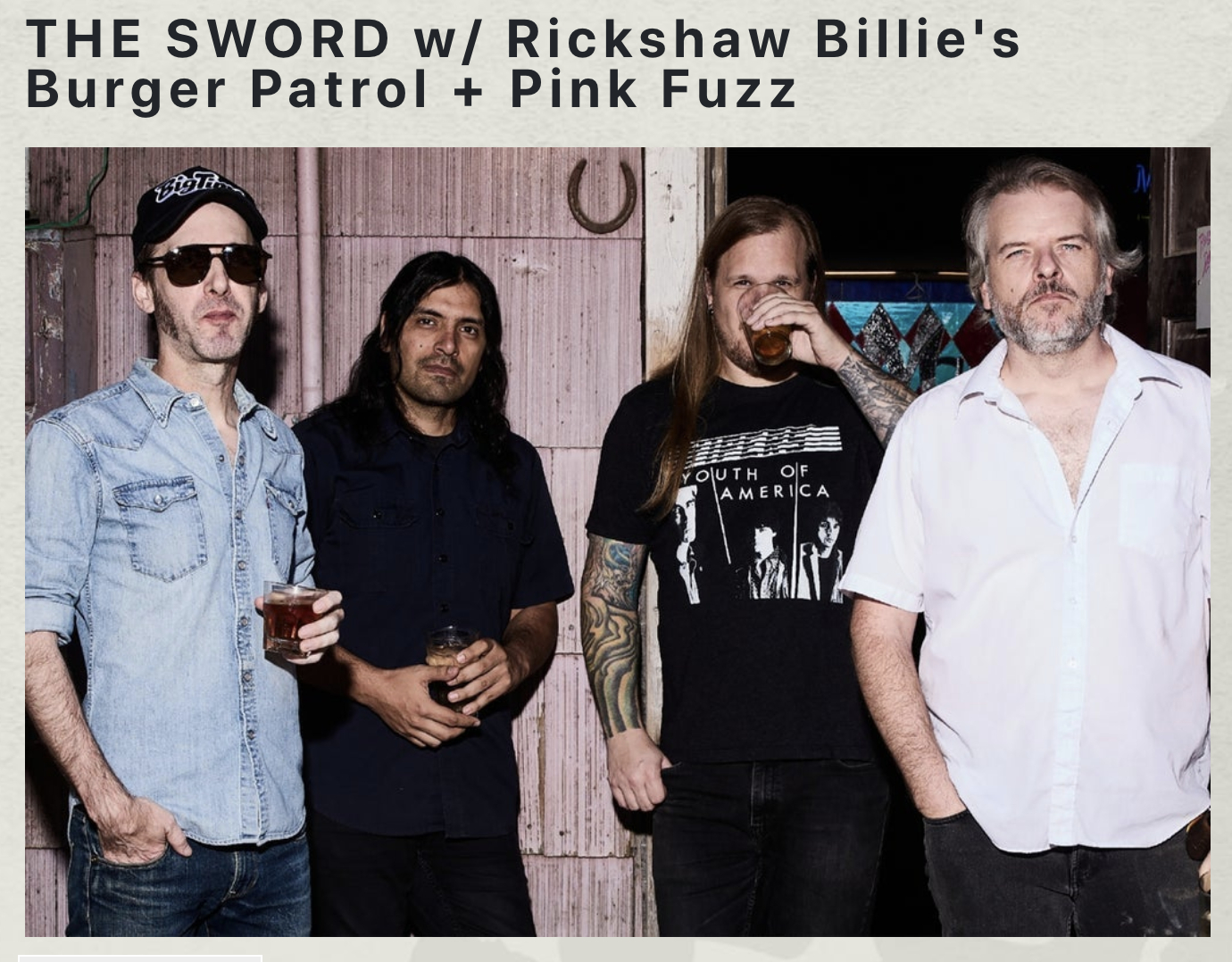 THE SWORD, RICKSHAW BILLIE'S BURGER PATROL, PINK FUZZ - theCMF.com